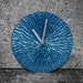 BLUE WALL CLOCK, Modern Metallic Blue and Silver Office Decor, Man Cave ...
