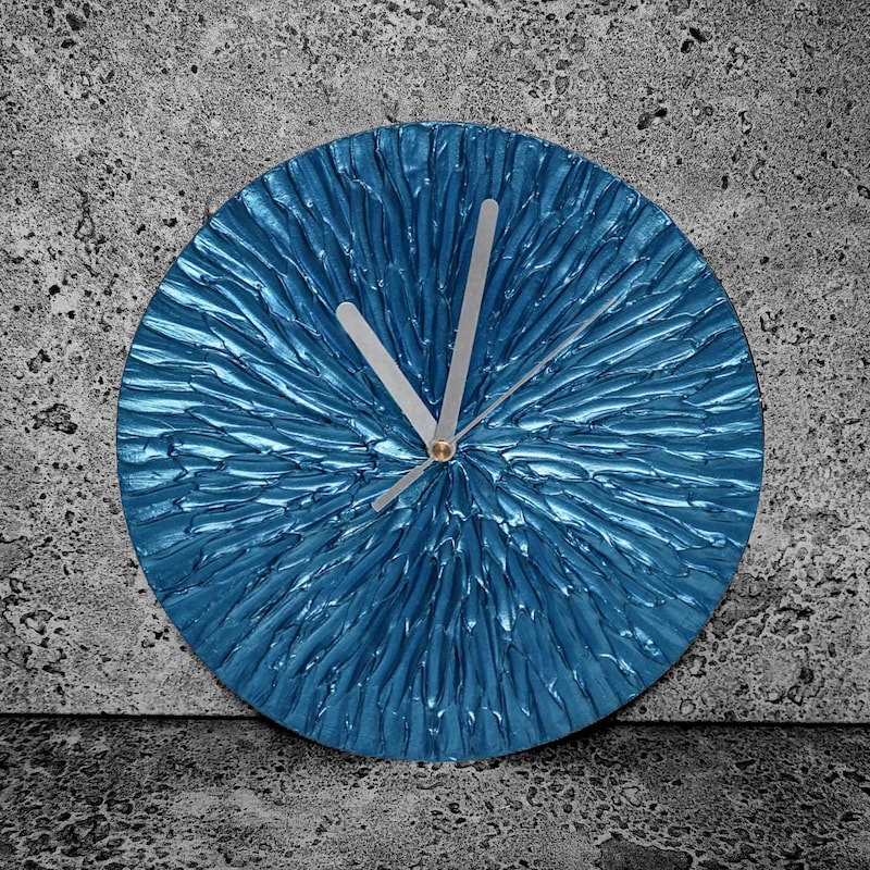 Blue Wall Clock - Etsy Australia