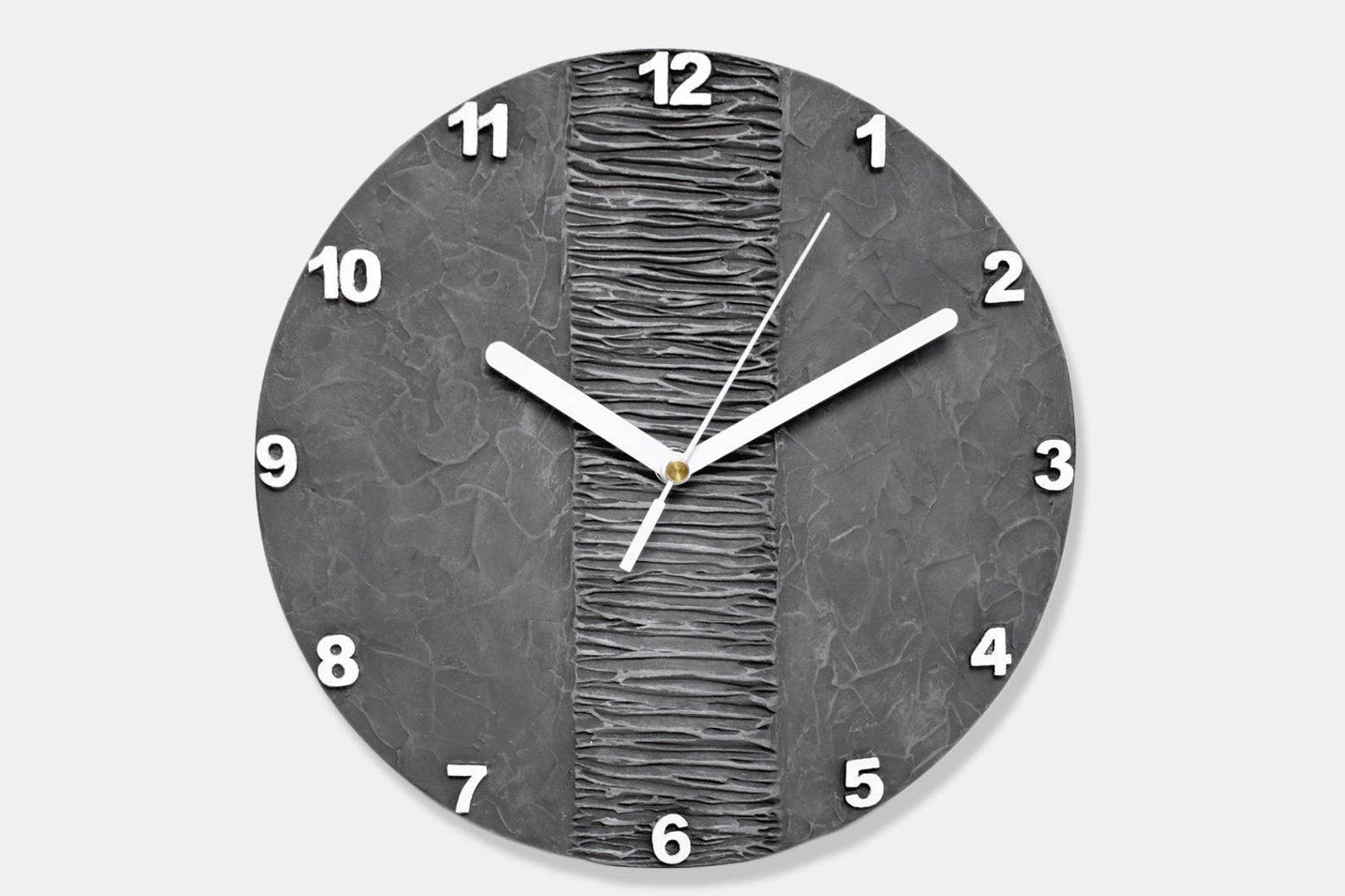 GRAY Minimalist WALL CLOCK With Numbers Gray Home Decor Man - Etsy