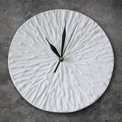 LARGE WALL CLOCK White Clock White Home Decor Wedding Gift | Etsy