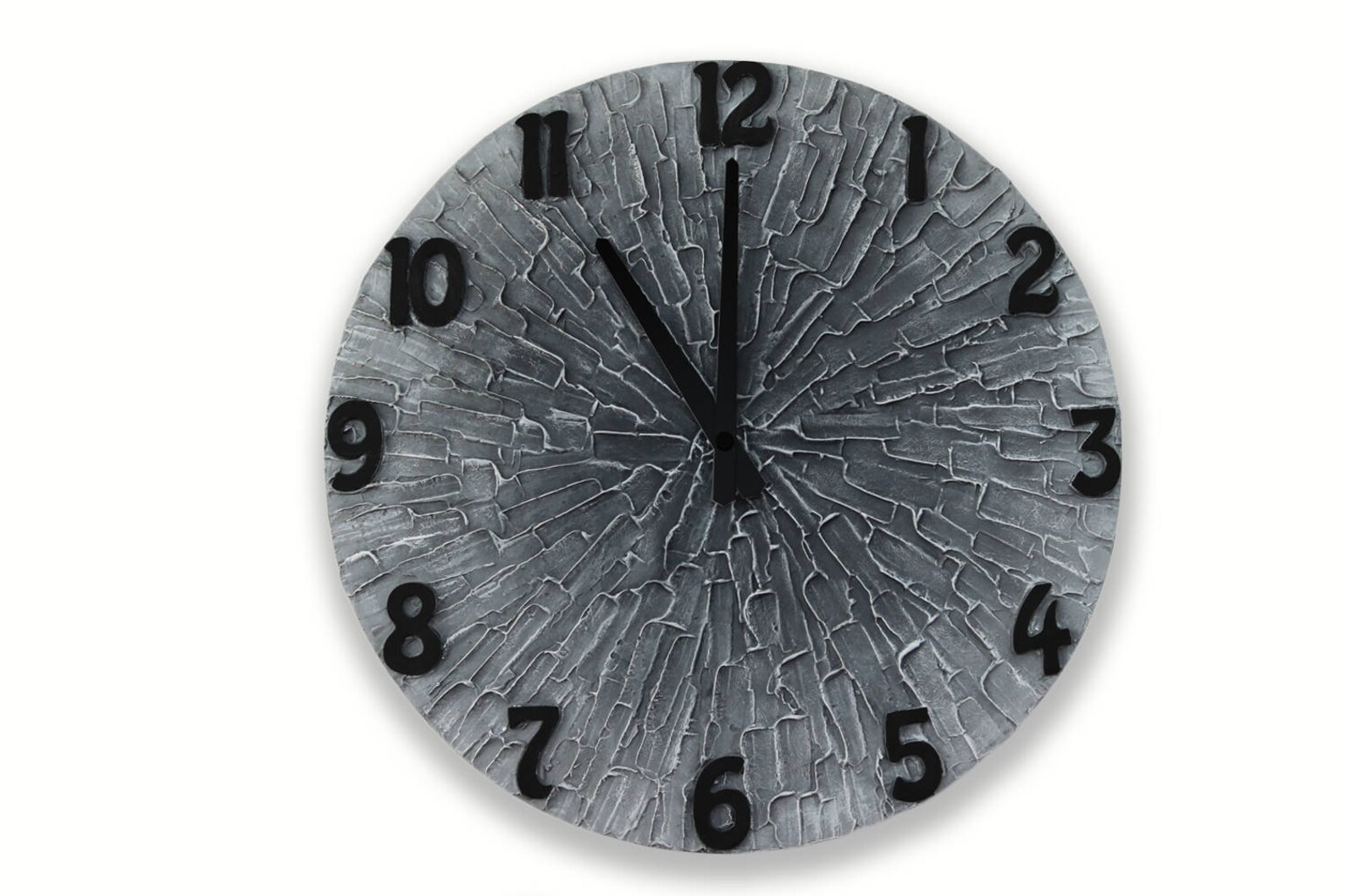 Gray Wall Clock Modern Home Decor Man Cave Clock Gray Office Wall Decor ...