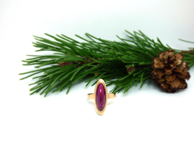 14k Gold Ruby Ring Rose Gold Ring Ruby Ring Chunky Ruby - Etsy