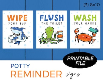 Bathroom reminders | Etsy