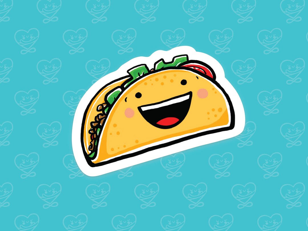 Taco Sticker / Vinyl Sticker / Laptop Sticker / Water Bottle Sticker ...
