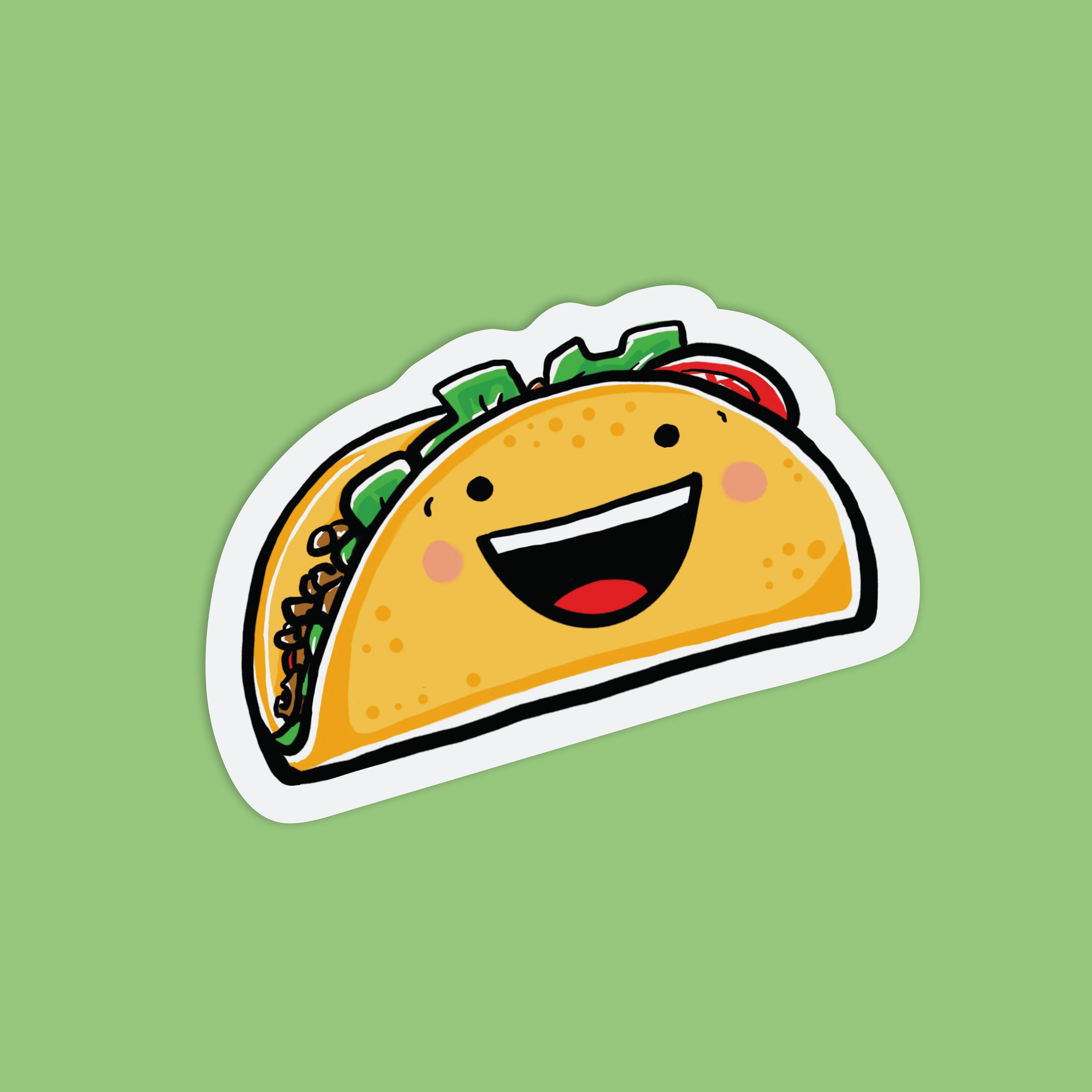 Taco Sticker / Vinyl Sticker / Laptop Sticker / Water Bottle | Etsy
