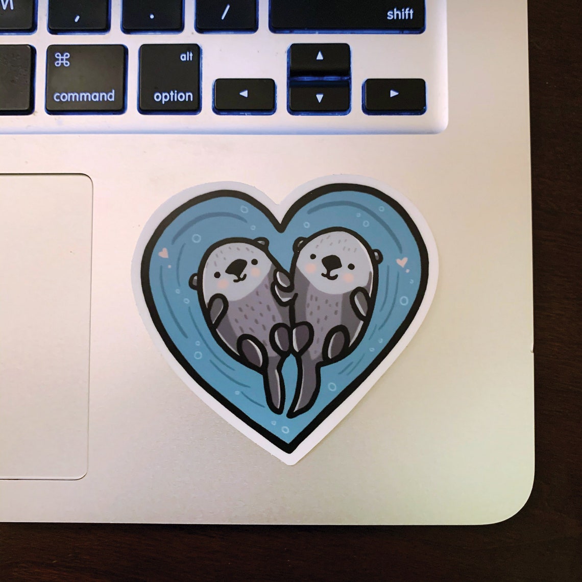 Otter Heart Sticker / Vinyl Sticker / Laptop Sticker / Water | Etsy