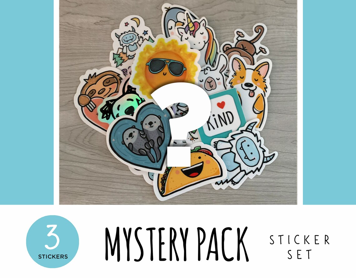 Mystery Pack Sticker Set / Vinyl Stickers / Laptop Stickers / | Etsy