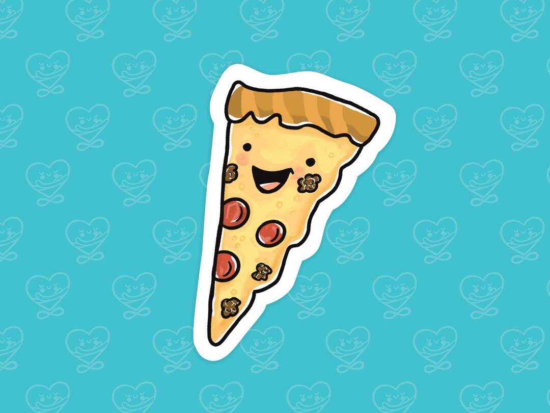 Pizza Sticker / Vinyl Sticker / Laptop Sticker / Water Bottle Sticker ...