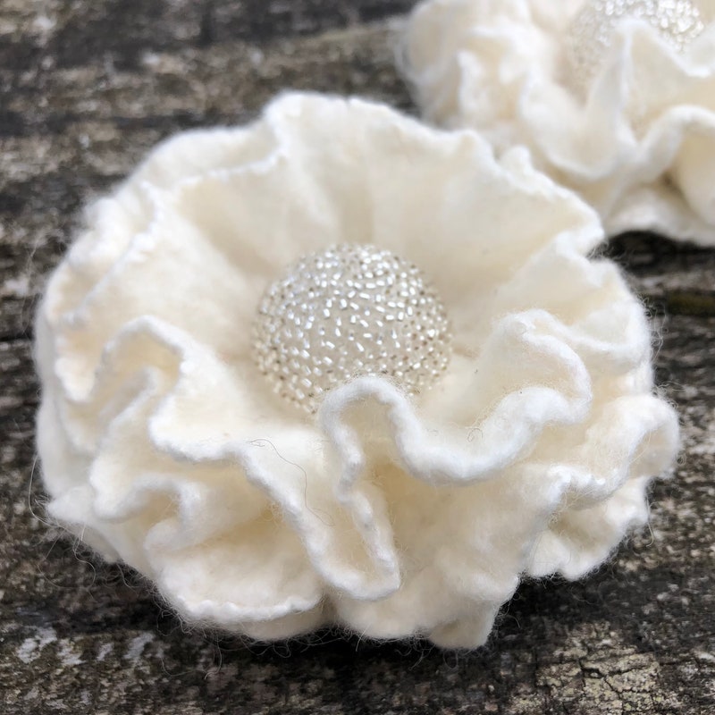 Wool Felt Flowers - Etsy