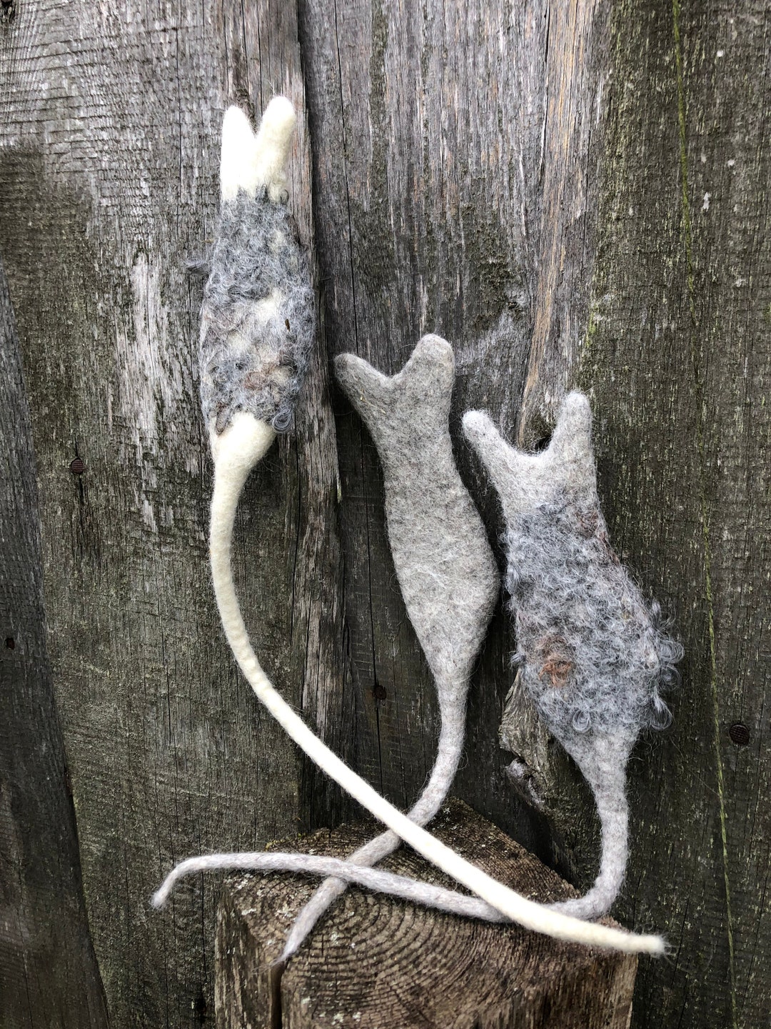 Handmade Felted Wool Cat Toy Mouse: Eco-friendly Pet Gift - Etsy