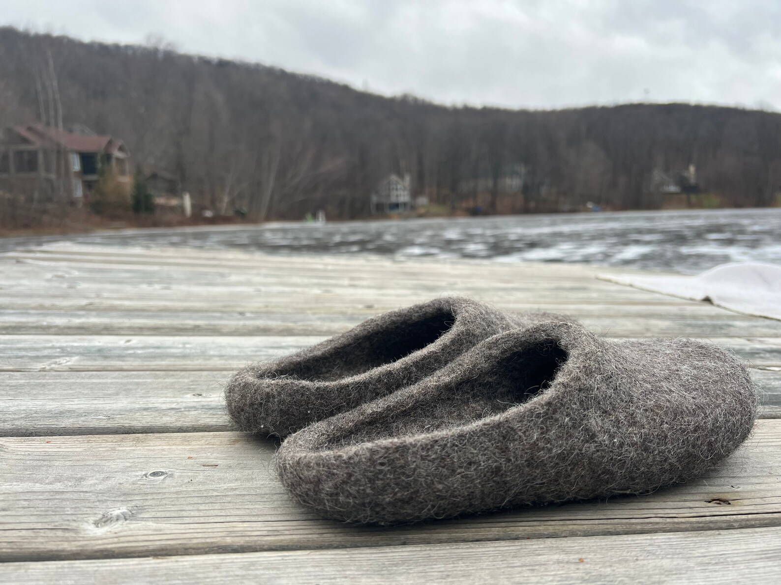 Handmade Felted Wool Slippers: Low Back Clogs, Warm Mules - Etsy