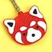 Red Panda Acrylic Charm or Keyring Frosted Red Animal - Etsy UK