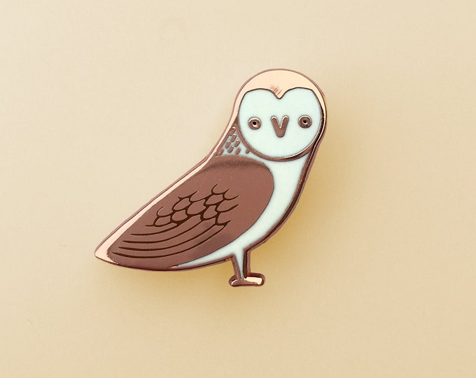 Owl In Glasses Pin Etsy