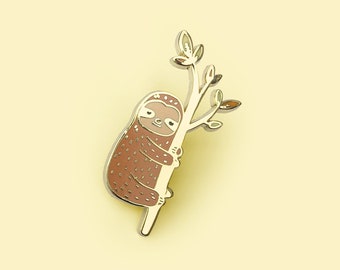 Sloth Enamel Pin Party Animal Pin Mint Party Sloth Lapel - Etsy