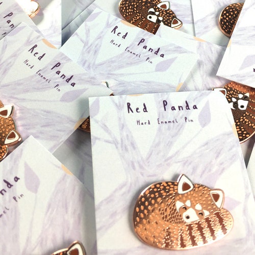Red Panda Hard Enamel Pin Cute Animal Hat Pin Pabu Lapel | Etsy