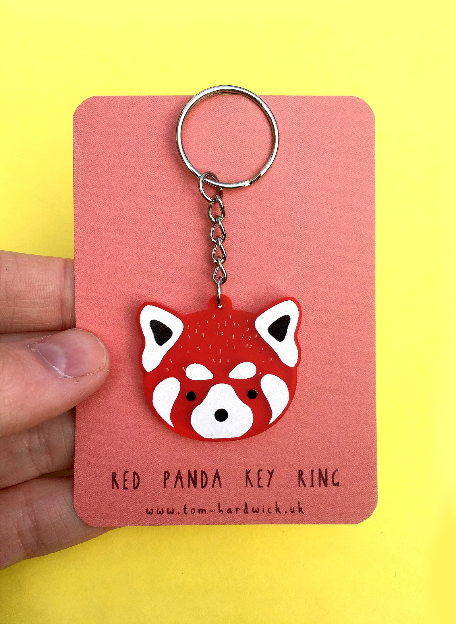 Red Panda Acrylic Charm or Keyring Frosted Red Animal - Etsy UK