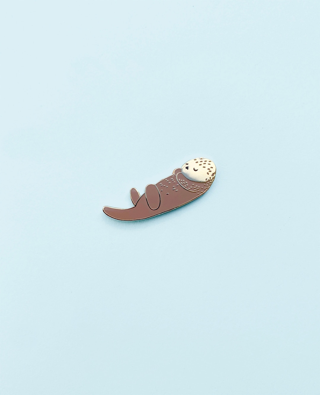 Sea Otter Enamel Pin - Cute Ocean Animal Pin, Hard Enamel Pin, Lapel ...