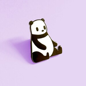 Panda Enamel Pin - Cute Animal Pin, Pin Badge, Hard Enamel Pin, Animal ...