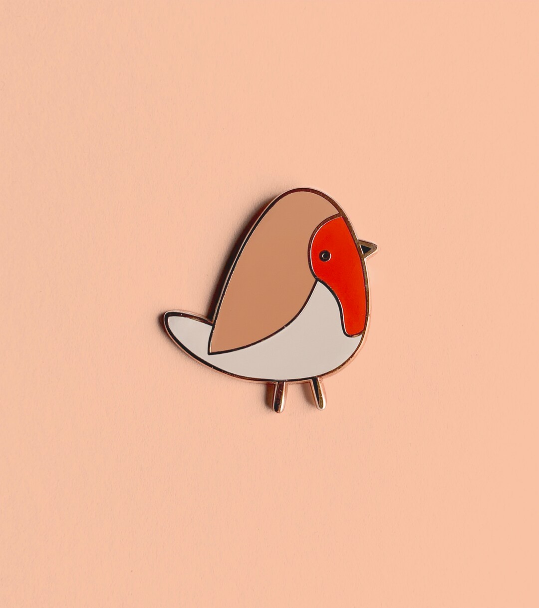 Robin Enamel Pin - Hard Enamel Pin, Bird Pin Badge, Cute Animal Brooch ...