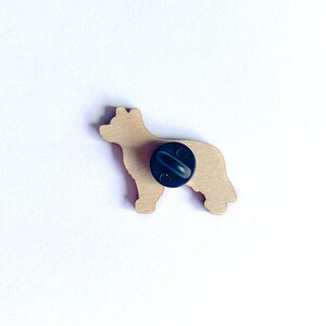 Border Collie Wooden Dog Pin - Responsibly Sourced - Cute Black and ...