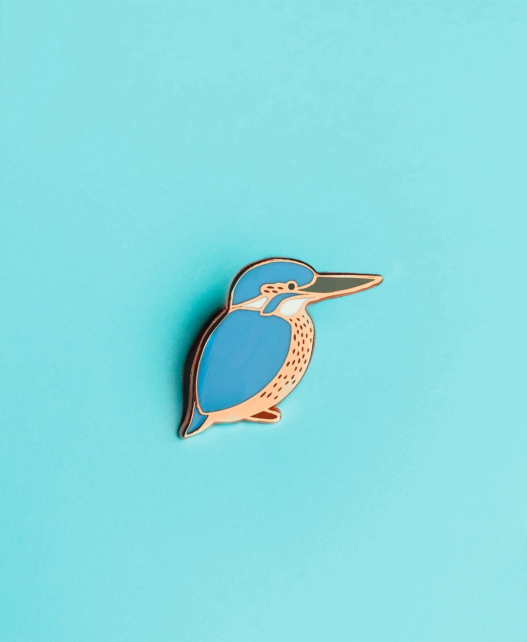 Kingfisher Enamel Pin - Cute River Bird Pin, Hard Enamel Pin, Woodland ...