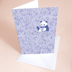Panda Greetings Card - Animal Illustration, Panda Art Card, Cute Bear ...