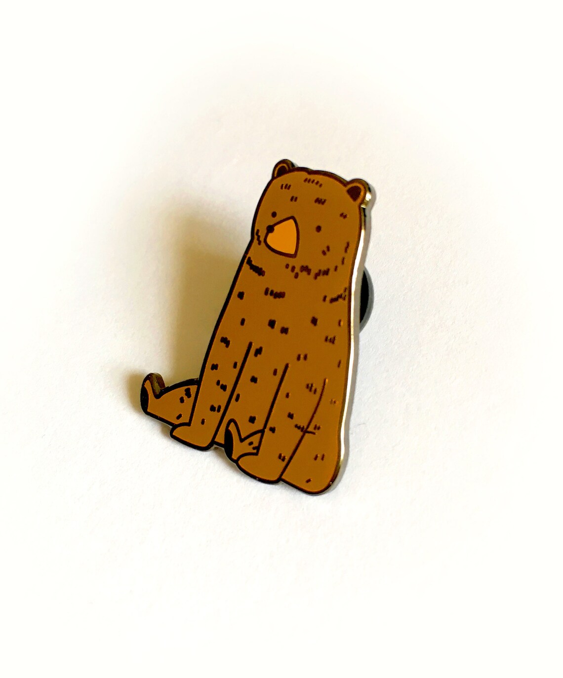 Brown Bear Enamel Pin Cute Animal Pin Pin Badge Hard - Etsy