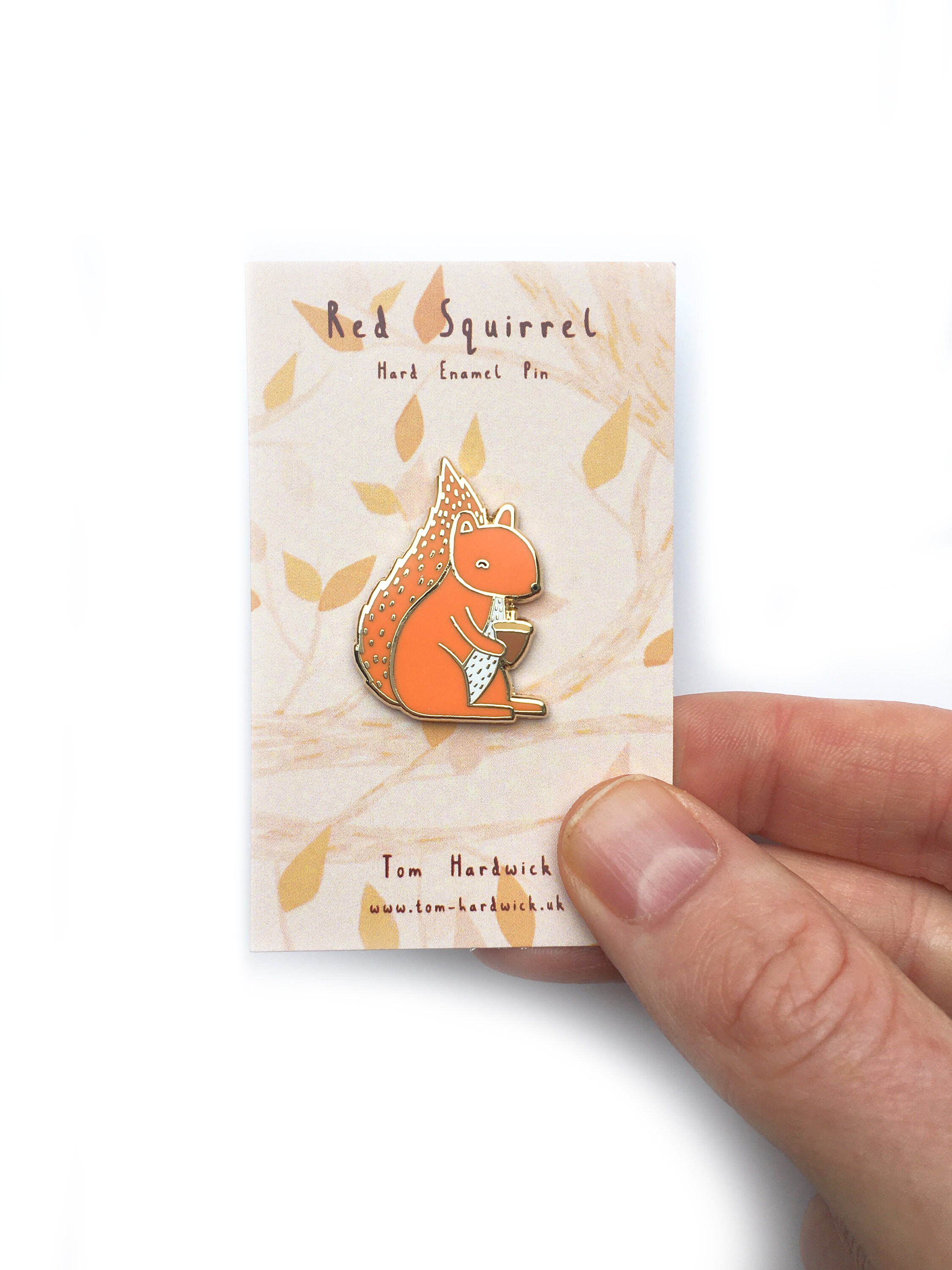 Red Squirrel Enamel Pin Cute Animal Pin Gold Plated Hard | Etsy