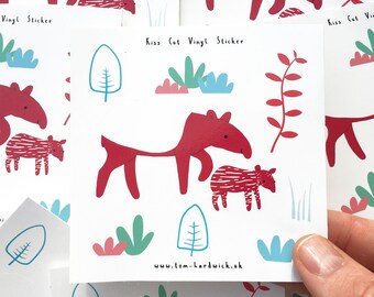 Baby Tapir Sticker - Etsy