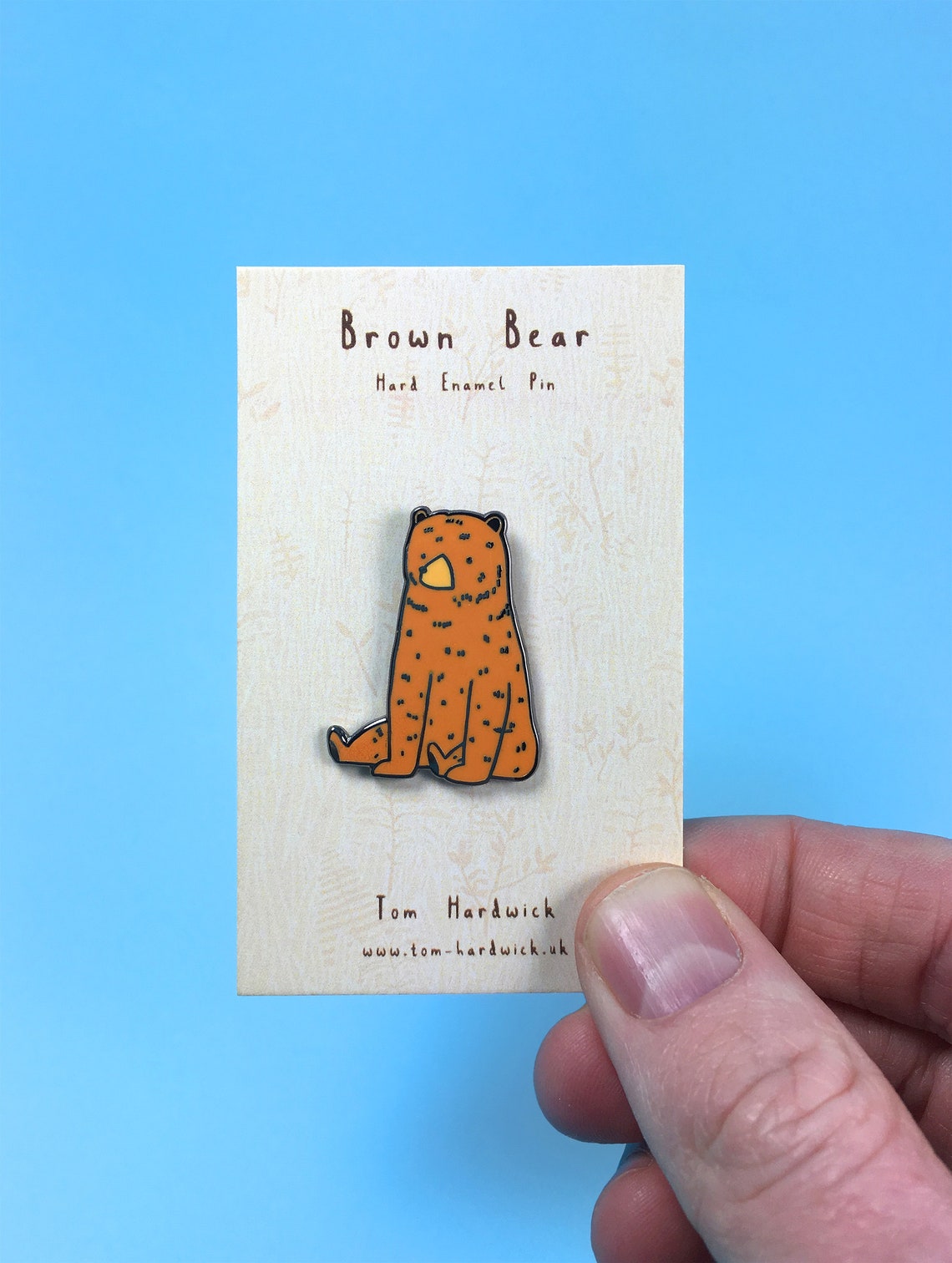 Brown Bear Enamel Pin Cute Animal Pin Pin Badge Hard | Etsy