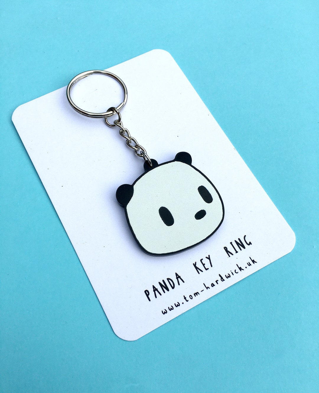 Panda Keyring Black and White Animal Keychain, Cute Jungle Animal, Gift ...