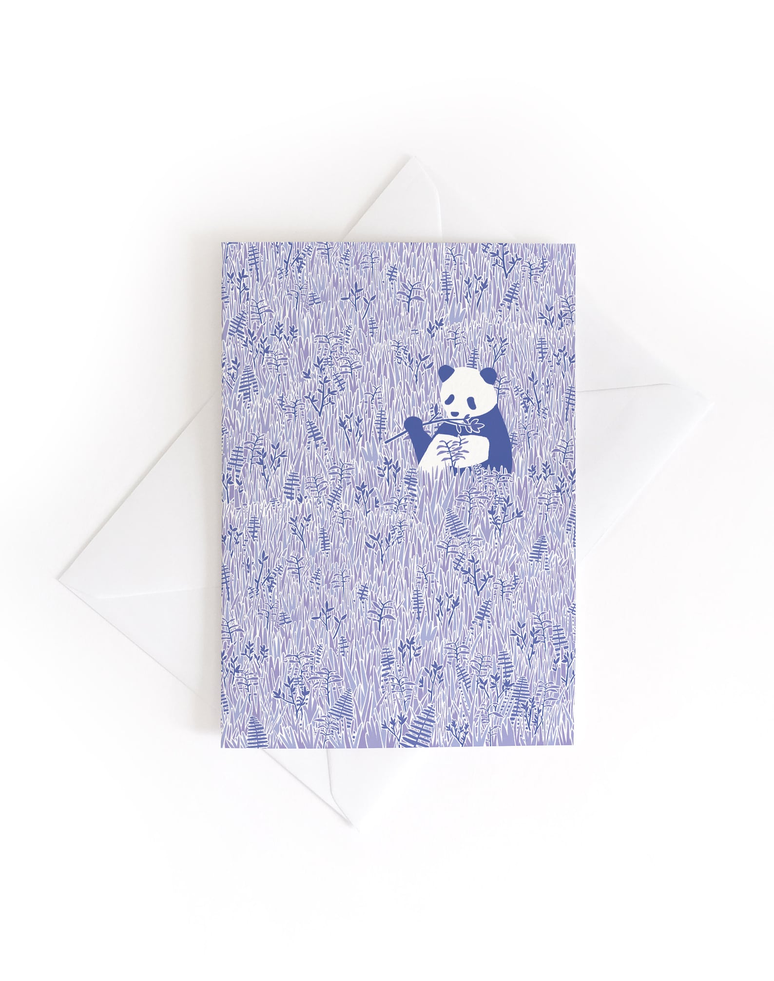 Panda Greetings Card Animal Illustration Panda Art Card | Etsy