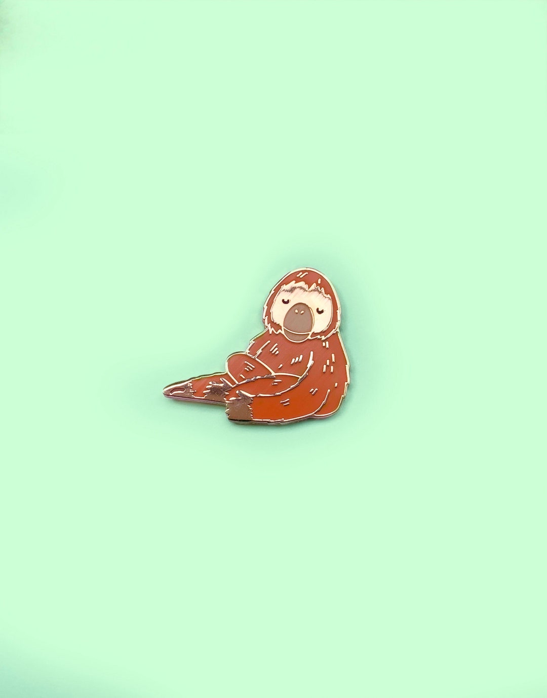 Orangutan Enamel Pin - Ape Pin Brooch, Hard Enamel Pin, Lapel Pin Badge ...