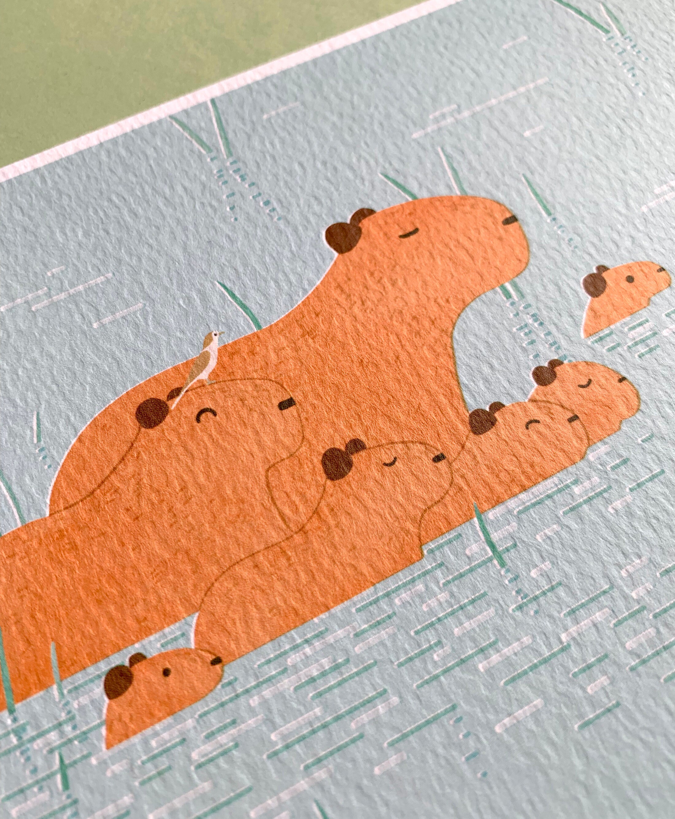 Capybaras Chillin' Print - A5 Size - Etsy UK