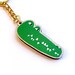 Crocodile Wooden Key Ring - Illustrated Animal Keychain, Sneaky Croc ...