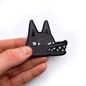 Wolf Patch - Embroidered Iron-on Patch, Wolf Illustration, Cute Animal ...