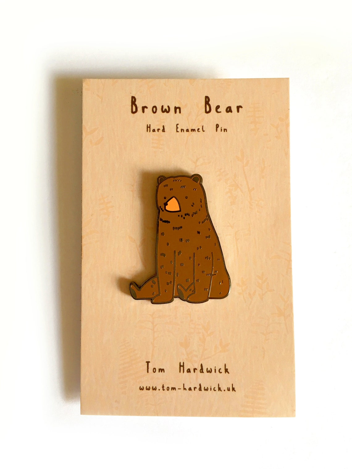 Brown Bear Enamel Pin Cute Animal Pin Pin Badge Hard - Etsy