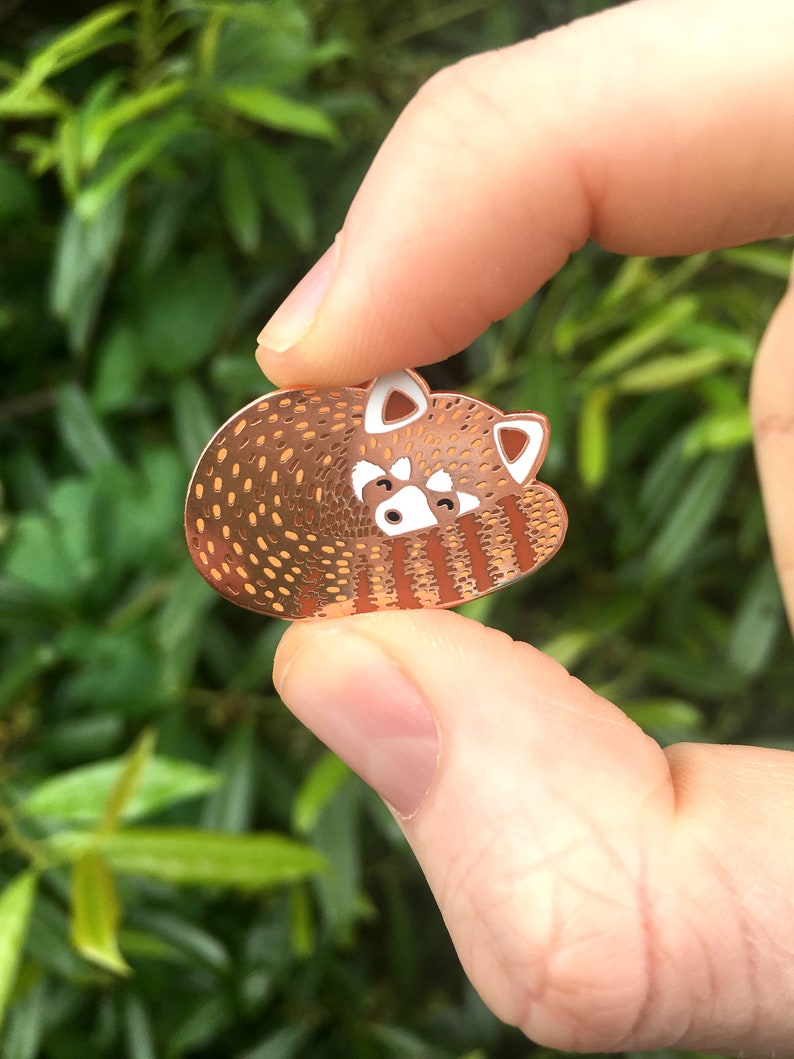 Red Panda Enamel Pin Cute Animal Pin Pin Badge Hard Enamel | Etsy UK