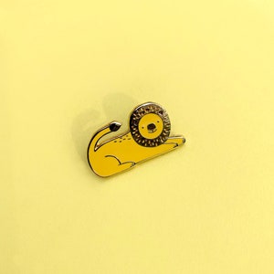 Lion Hard Enamel Pin - Safari Animal Pin Badge, Yellow Cute Nature ...