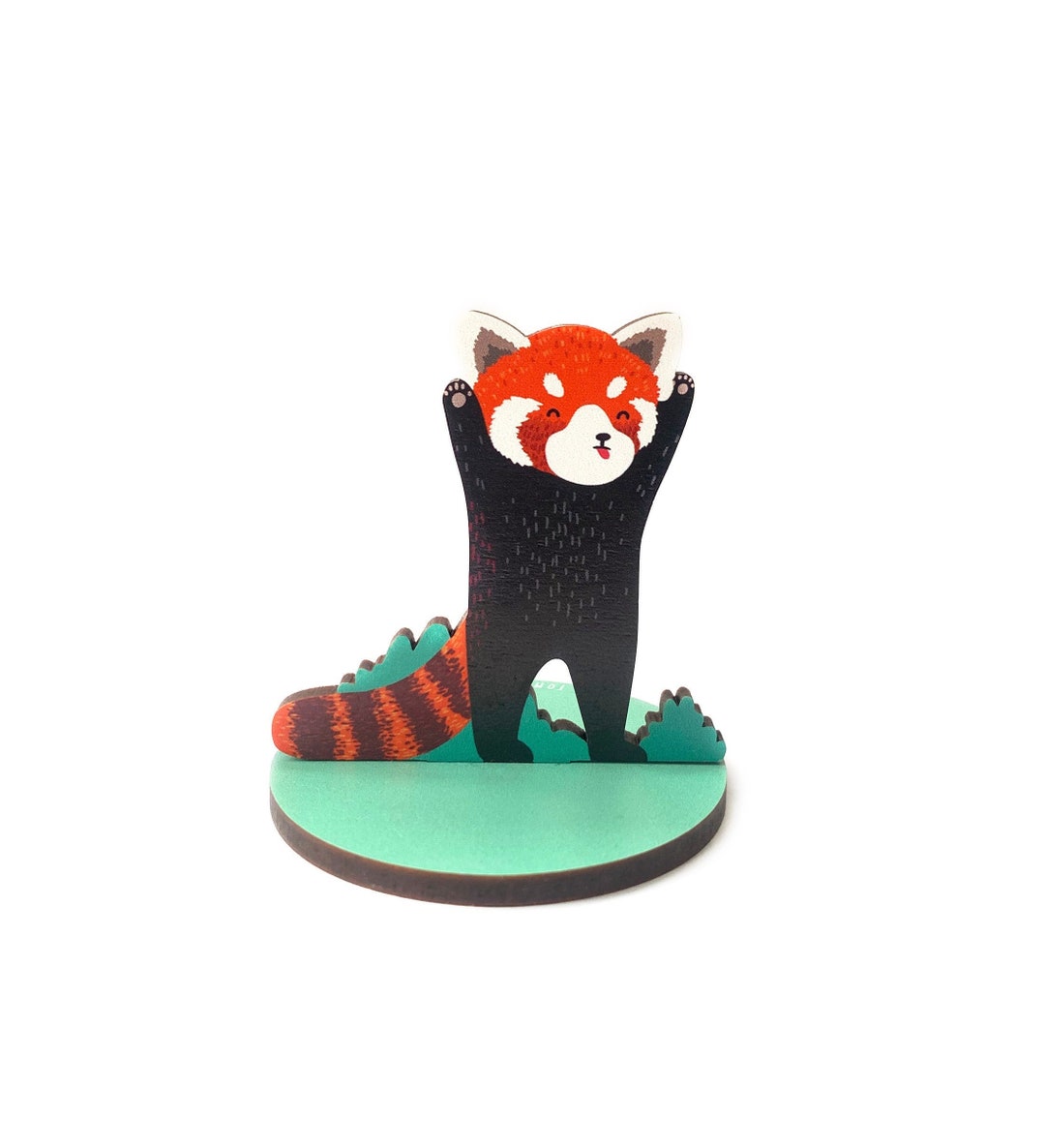 Red Panda Desk Buddy - Responsibly Sourced Wooden Decoration - Etsy UK