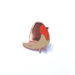Robin Enamel Pin Hard Enamel Pin Bird Pin Badge Cute - Etsy
