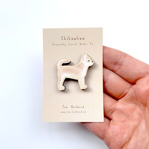 Chihuahua Wooden Dog Pin - Responsibly Sourced Birch Plywood - Animal ...