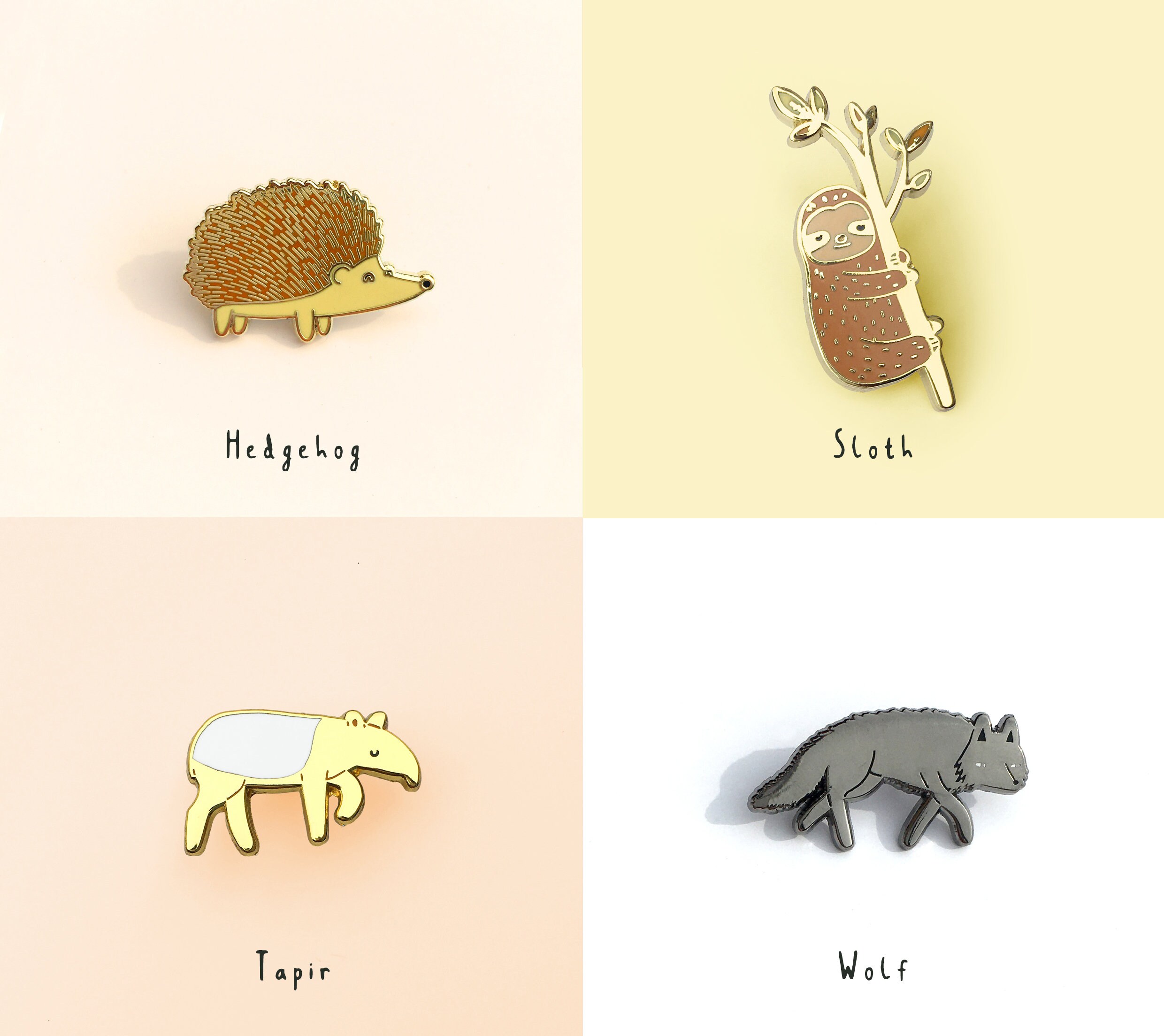 Animal Pins Mix and Match 3 or 5 Pins Hard Enamel Pins | Etsy UK