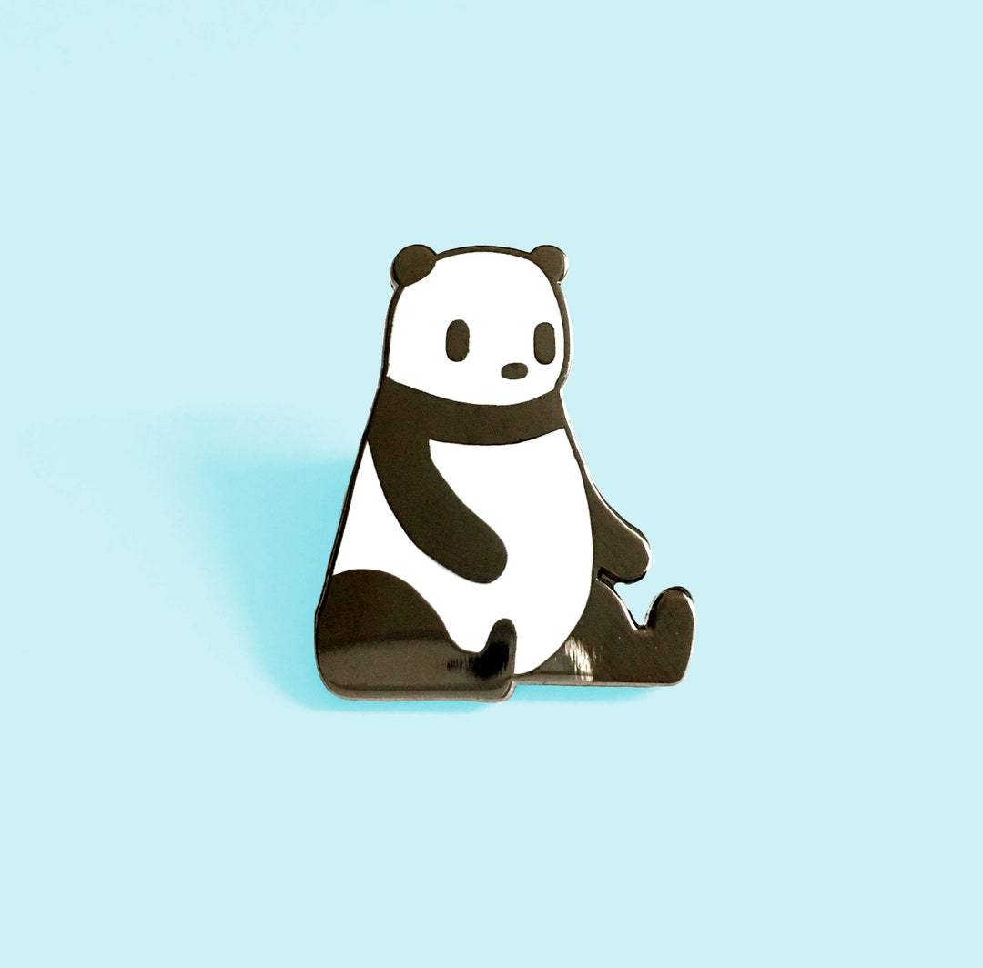 Panda Enamel Pin - Cute Animal Pin, Pin Badge, Hard Enamel Pin, Animal ...