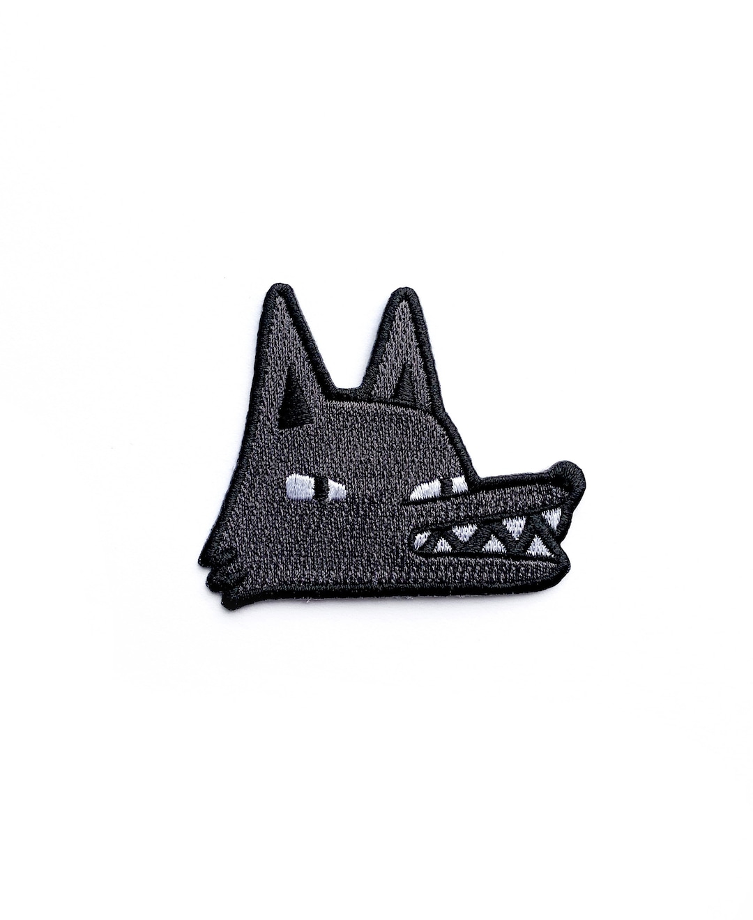 Wolf Patch - Embroidered Iron-on Patch, Wolf Illustration, Cute Animal ...