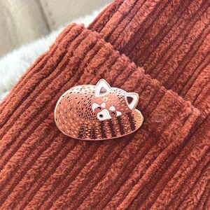 Red Panda Enamel Pin - Cute Animal Pin, Pin Badge, Hard Enamel Pin ...