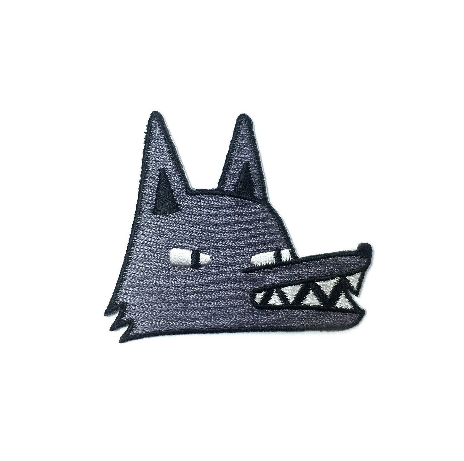 Wolf Patch Embroidered Iron-on Patch Wolf Illustration - Etsy