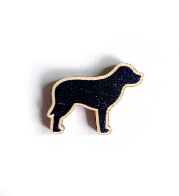Black Labrador Silhouette Wooden Dog Pin SECONDS - Etsy