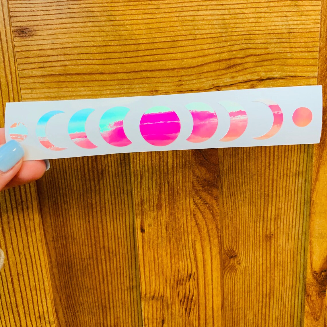 Holographic Moon Phases Decal Celestial Decal Moon Phase - Etsy