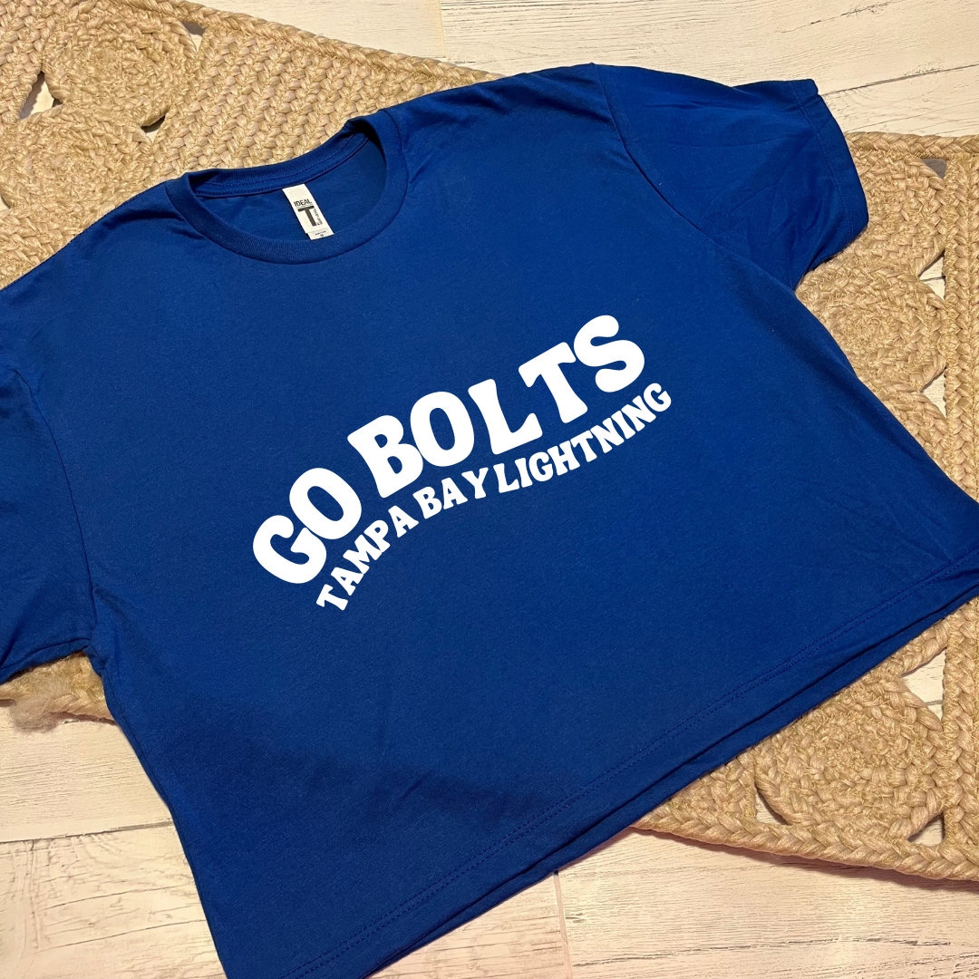 Go Bolts Tampa Bay Lightning Crop Top | Hockey Playoffs Stanley Cup Go ...